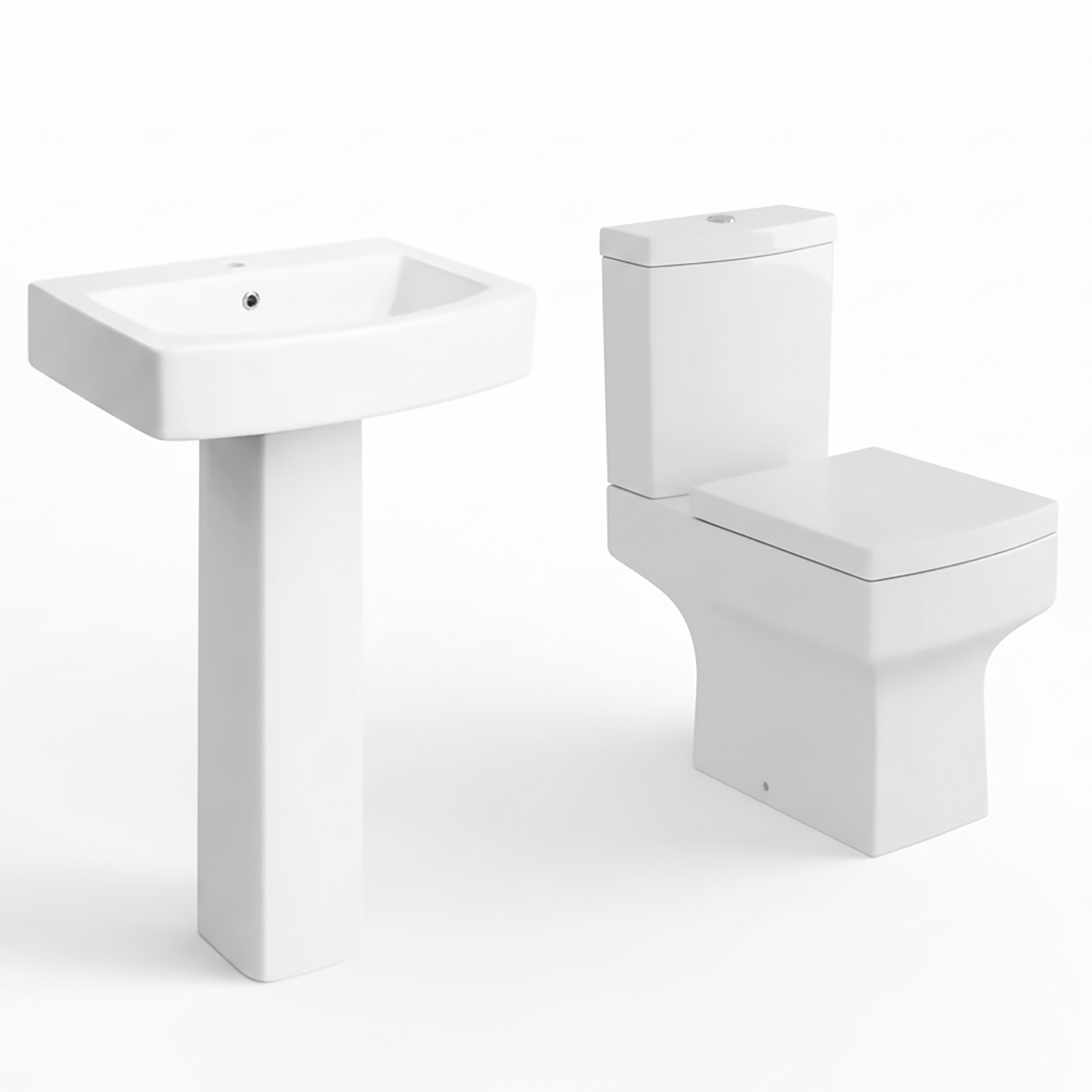Zyon Close Coupled Toilet & Pedestal Sink – PLUMBITALL